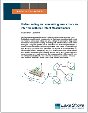 Blog - New Hall effect measurement technical note