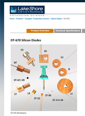 Blog - Sensor packaging information expanded on www.lakeshore.com